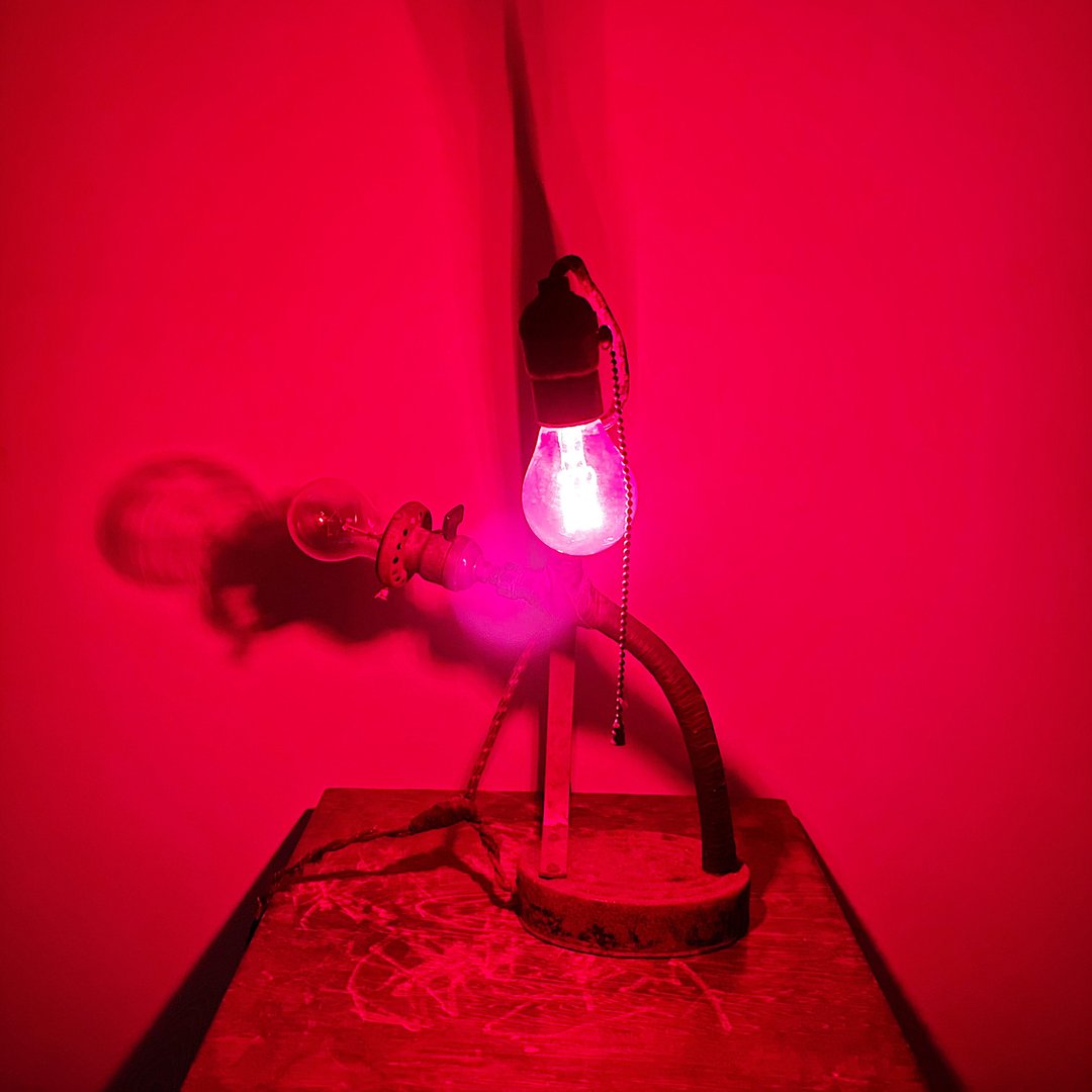 Vintage Shop Task Lamp with Unusual Handmade Design - Antique | Mad Van ...