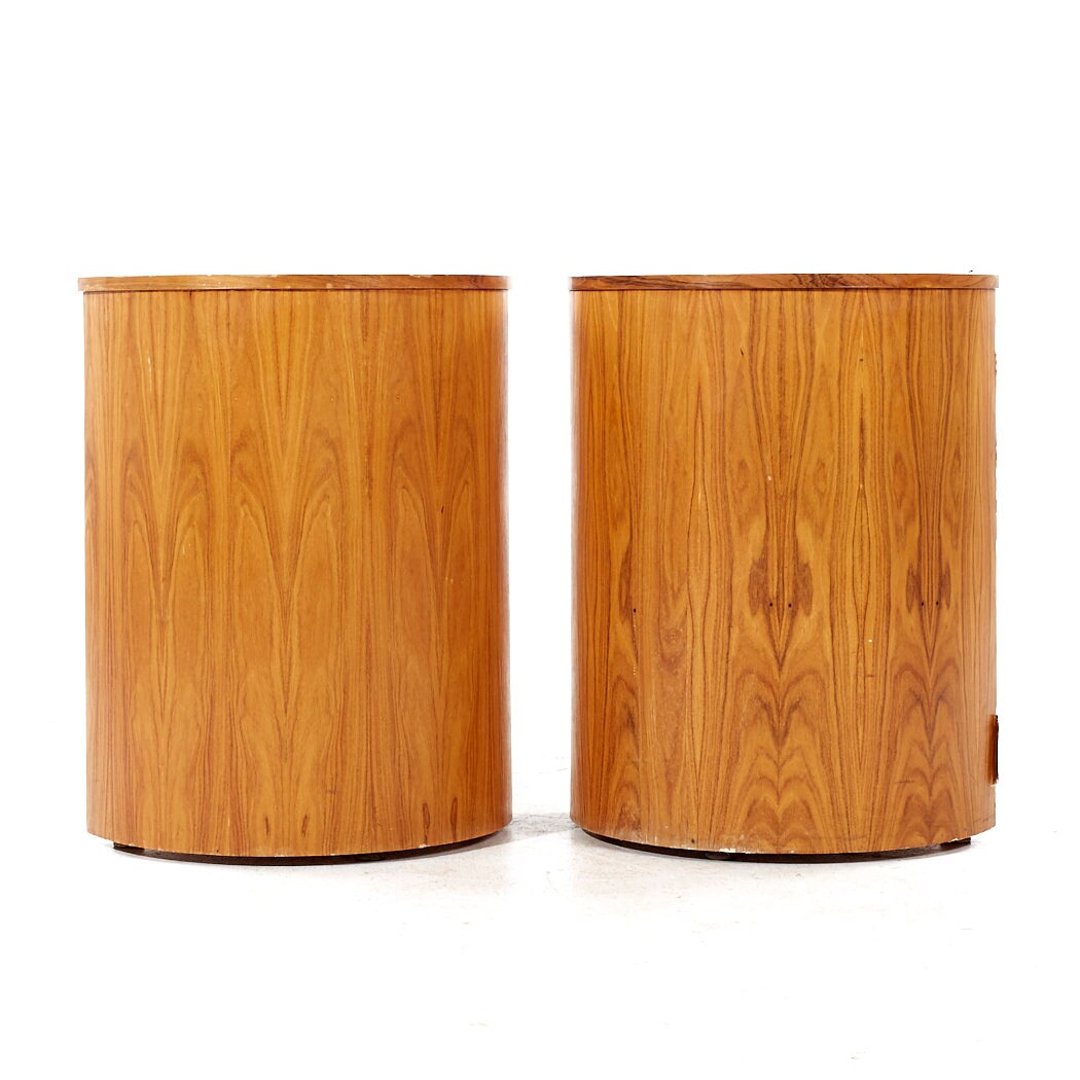 Mid Century Danish Rosewood Half Circle Pedestals - Pair - | Modern ...