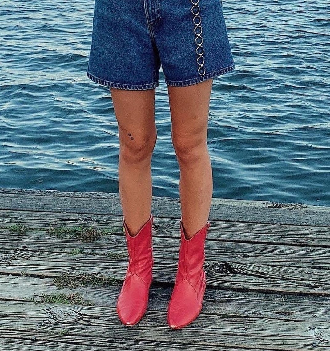 Vintage Hot Pink Heeled Ankle Cowgirl Boots | Krispy Fringe | Chicago, IL