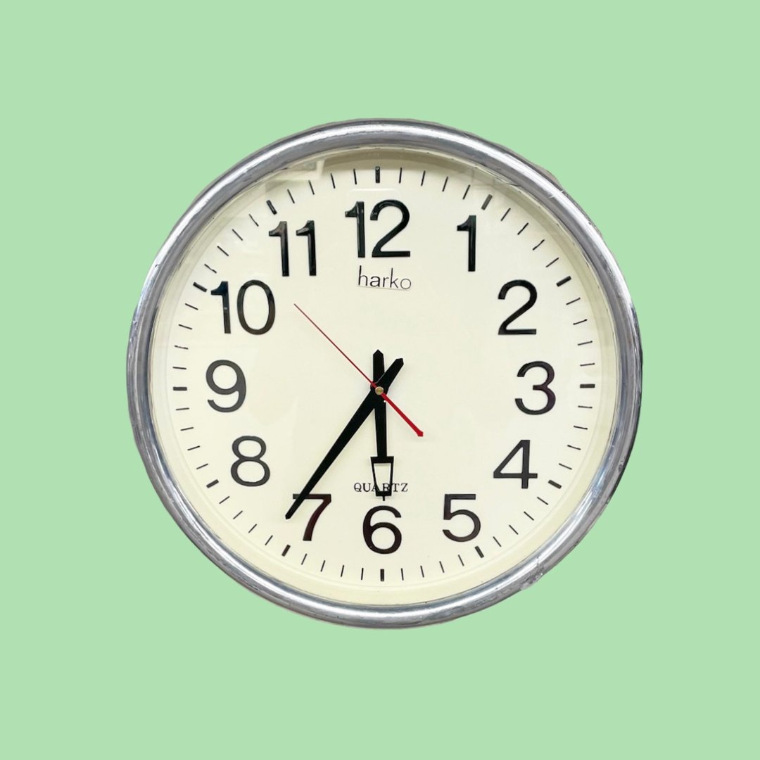 Vintage Wall Clock Retro 1990s Harko + Quartz + Contemporary + 15 Inch ...