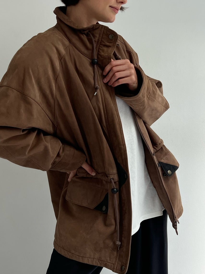 Vintage Sueded Cocoa Leather Jacket | Na Nin | Richmond, VA