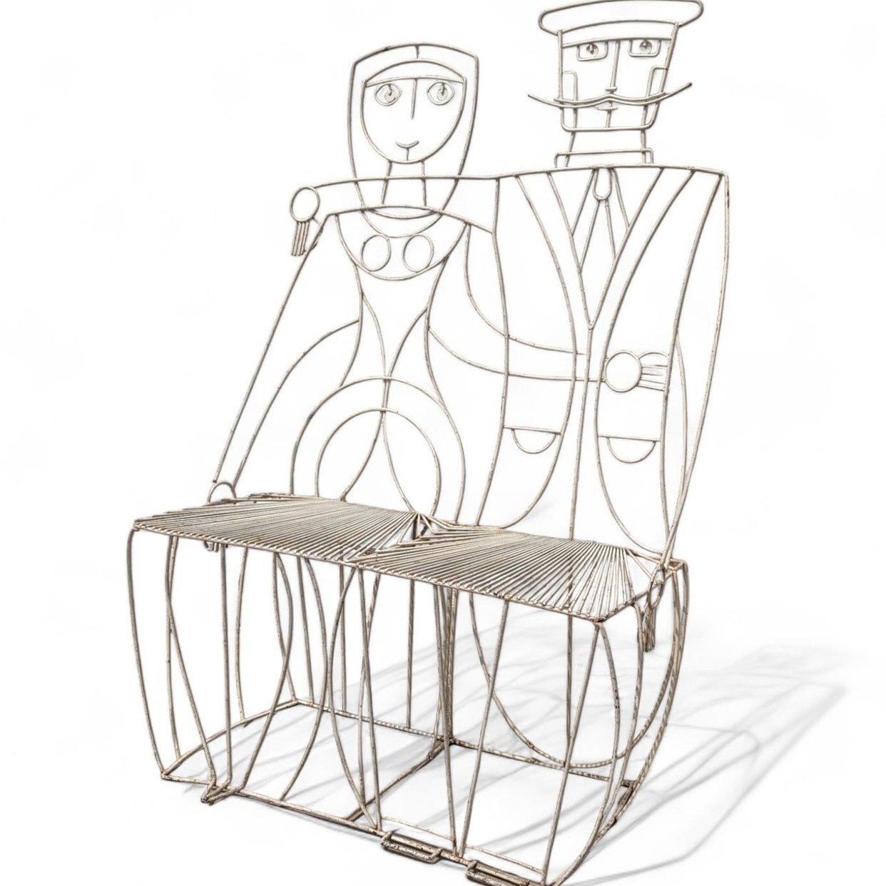 Mid Century Modern John Risley Steel Sculpture Bench | Vintage Vault ...