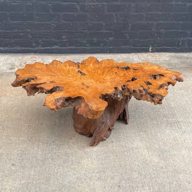 Vintage Burl Root Live Edge Coffee Table, 1970’s | Vintage Supply ...