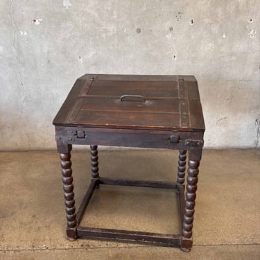 Monterey Monk's Desk in Dark Old Wood Finish | Urban Americana | Long ...