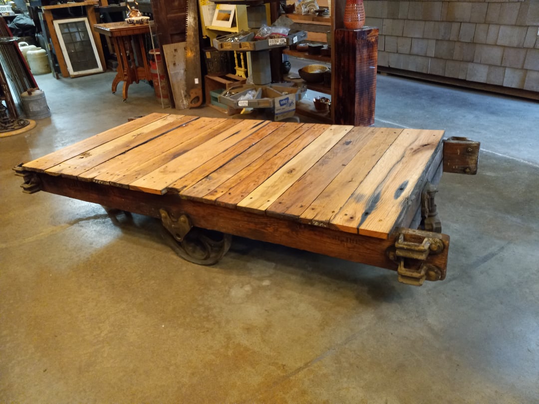 Antique Railroad Cart / Urban Coffee Table | Earthwise Architectual ...