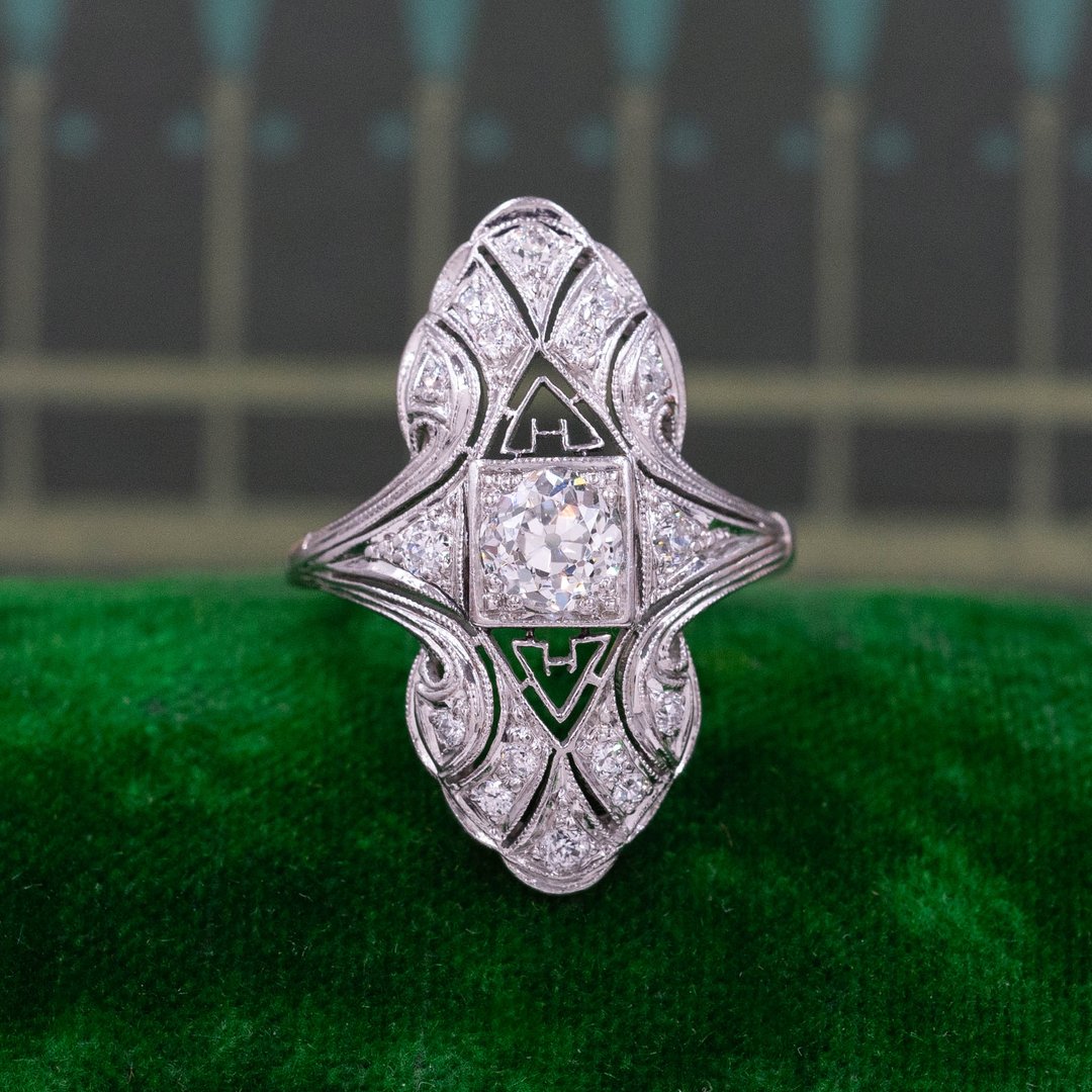 1920s Art Deco Filigree Diamond Ring | Pippin Vintage Jewelry | Chelsea ...