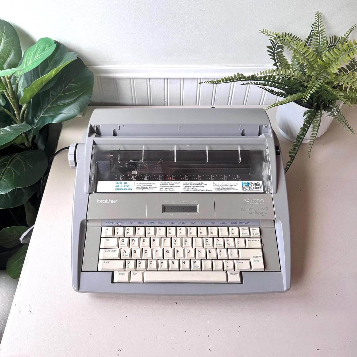 Vintage 1980s Brother SX-4000 Electronic Typewriter, Retro Word ...