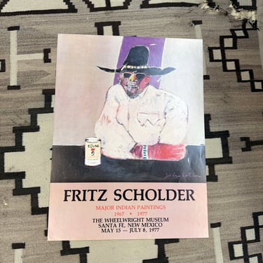 1977 Fritz Scholder Major Indian Paintings Poster | Santa Fe Vintage ...