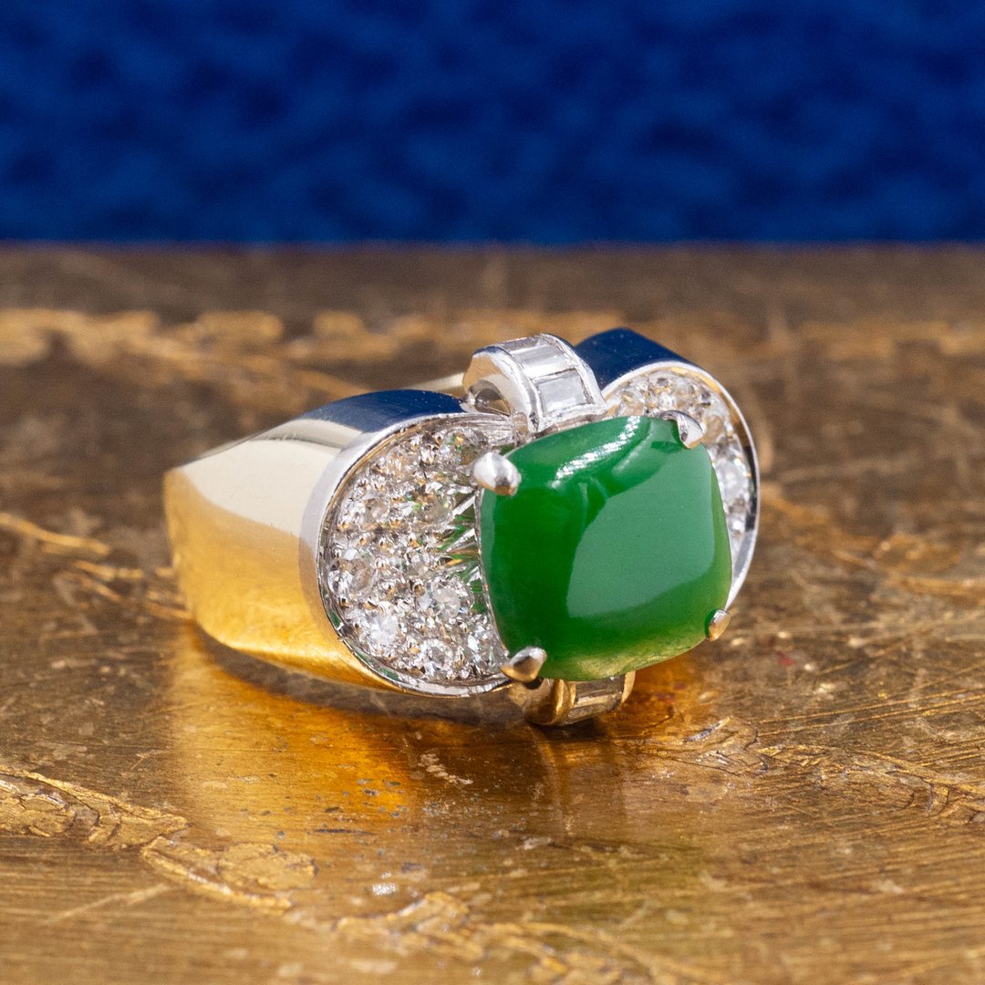 1980s Fine Jade & Diamond Ring | Pippin Vintage Jewelry | Chelsea - New ...