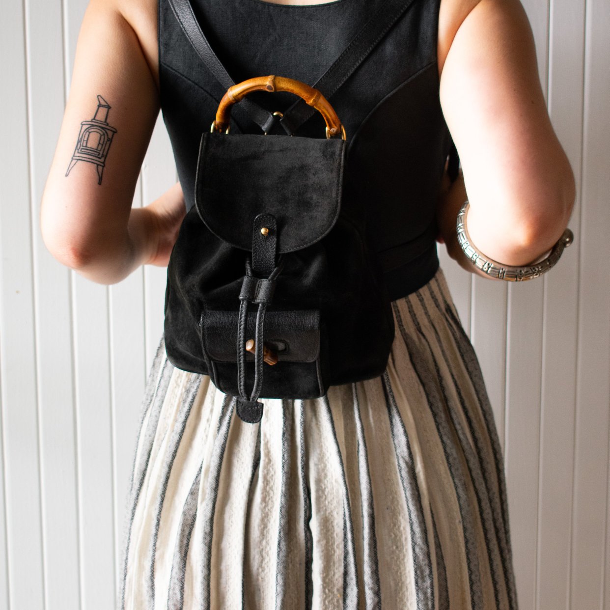 Vintage Gucci Suede + Bamboo Mini Backpack | We Thieves - Cambridge, MA ...