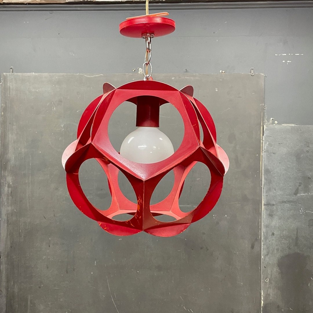 1960s Swag Ceiling Mount Pendant Light Geometric Lamp Vintage Mid ...
