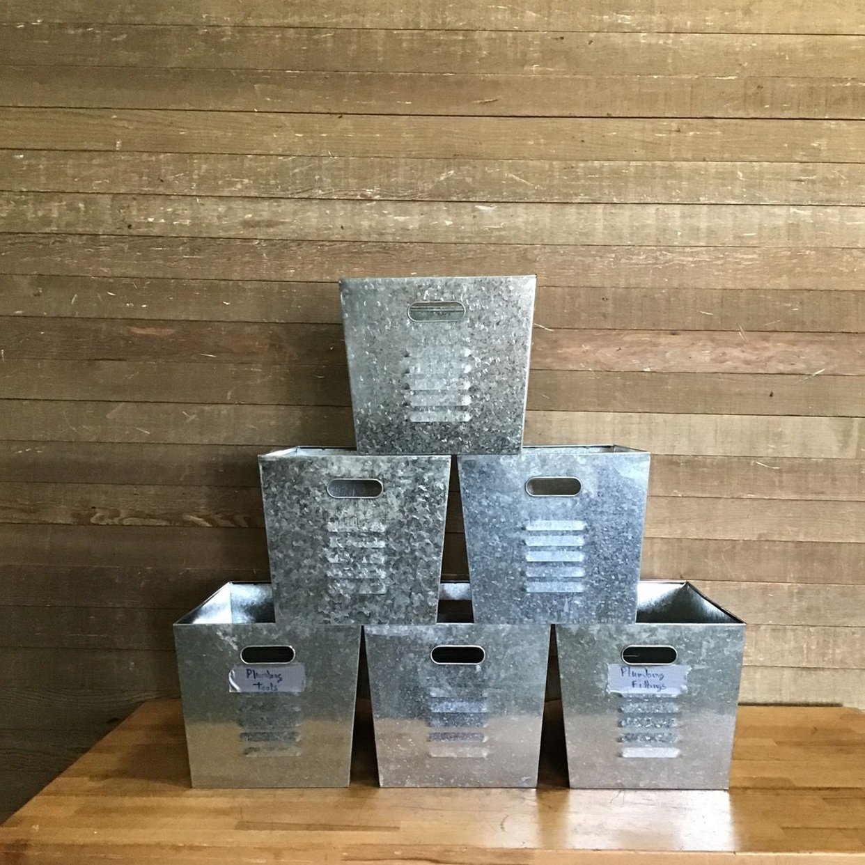 Set of 6 Galvanized Steel Baskets (Tacoma) | Second Use - Seattle and ...