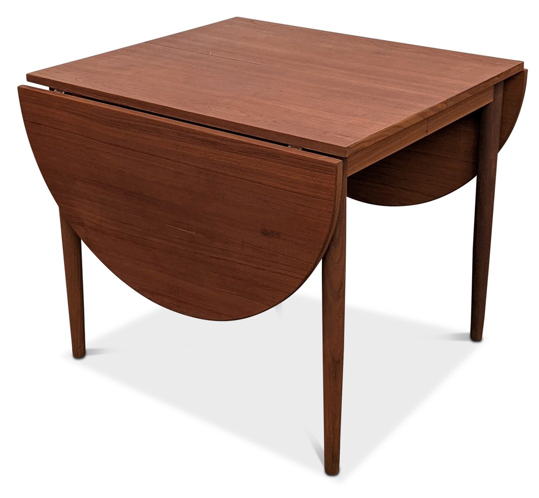 Square Teak Dining Table w Two Drop Down Leaves | Lanoba Design ...