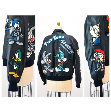 80s 90s Vintage Tiny Toons Adventures Leather Jacket Looney 80s 90s Vintage Tiny Toons Adventures Leather Jacket Looney