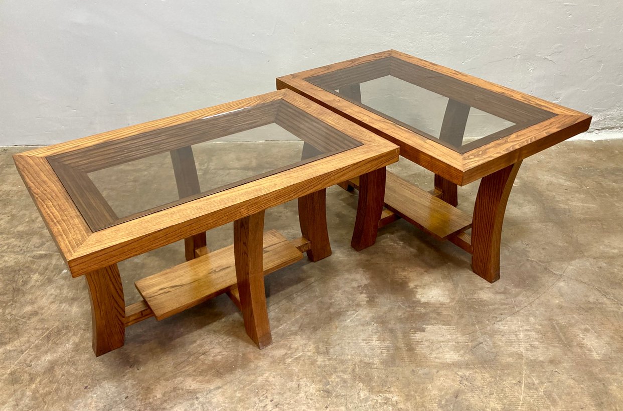 Paul Frankl Wood & Glass Side Tables | Rehab Vintage Interiors - Alhambra, CA | ATTIC