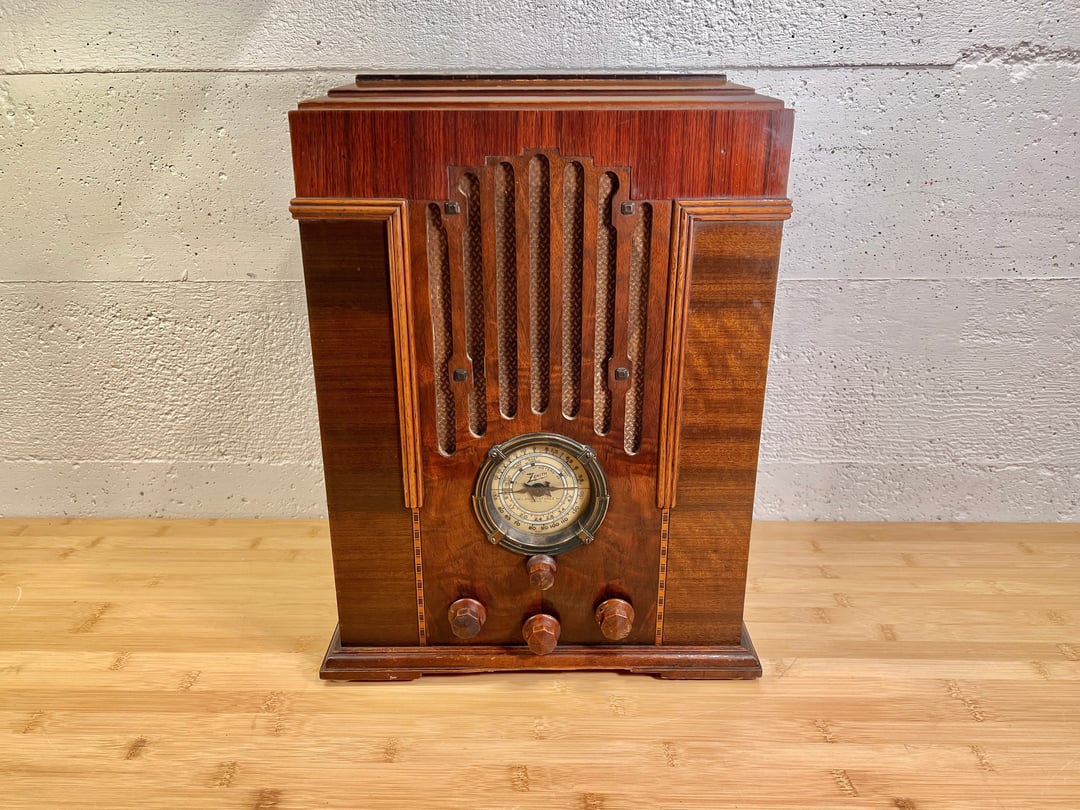 1934 Zenith 808 Tombstone AM/Shortwave Radio, Orig Owner's Manual, Elec ...