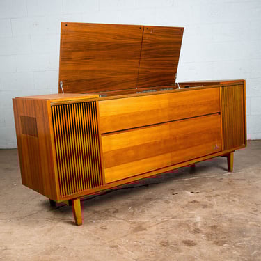 Mid Century Danish Modern Stereo Console Grundig Teak | Midcentury ...