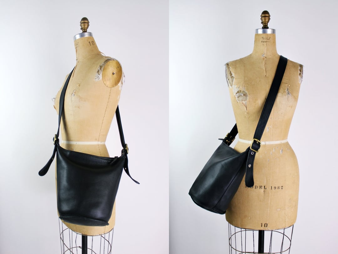 Vintage Coach Duffle Sac / Crossbody Shoulder Bag /Black Coach 9953 ...