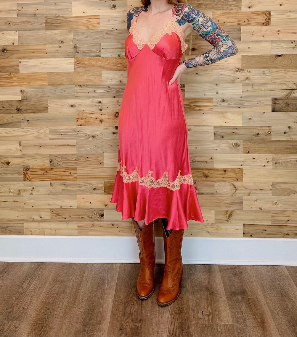 Y2K Victoria's Secret Pure Silk and Lace Pink Slip | Noteworthy ...