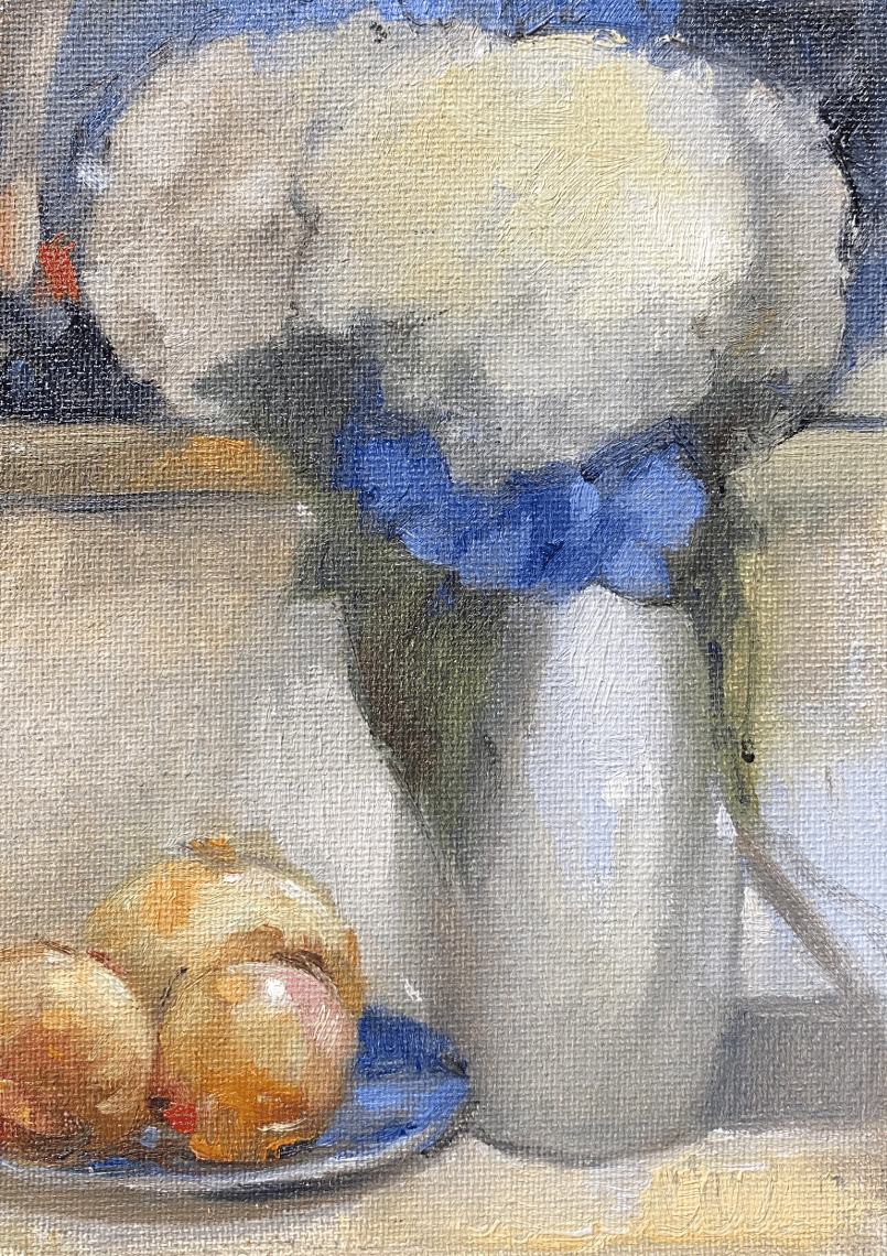 Elizabeth Hutchinson Painting - Annabel Hydrangeas + Onions | Collier ...