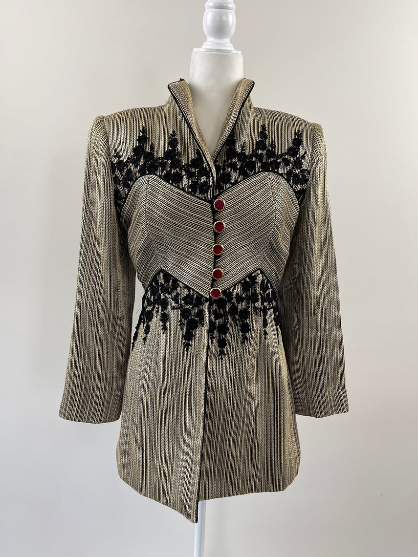 1980s Patricia Rhodes Long Embellished Blazer | Living A Beautiful Life ...