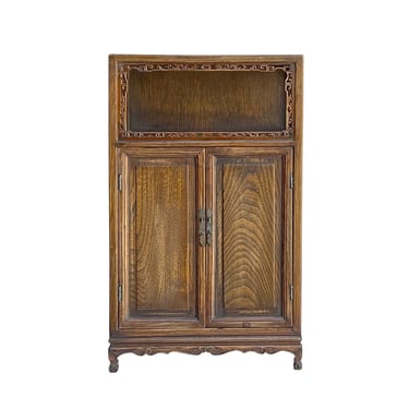 Vintage Chinese Mini Small Chest Display Cabinet with Carving ws2484 ...