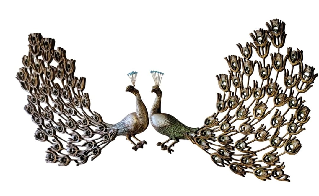 Pair Burwood Prod. Co. Peacock Wall Plaques | Modern Picks | Pompano ...