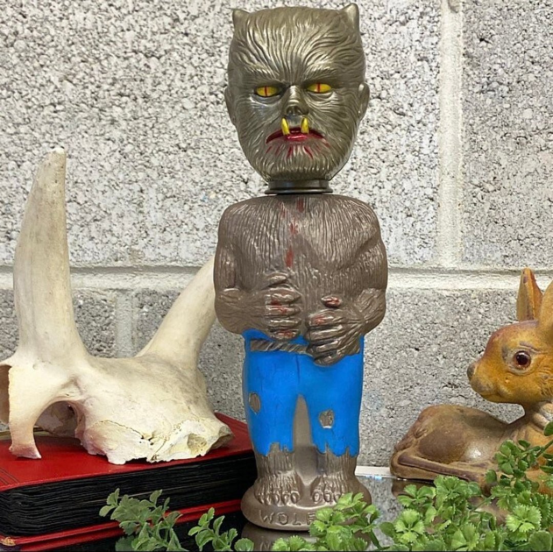 Vintage Wolfman Bottle Retro 1960s Mid Century Modern + Soaky + Plastic ...