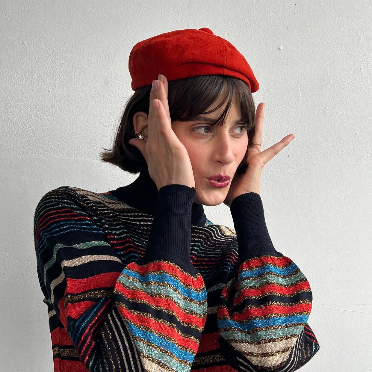 Vintage Red Suede Beret | Banshee - Portland, OR | ATTIC