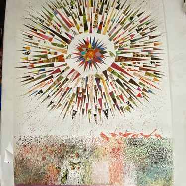 BRIAN WILDSMITH Vintage 1971 August Star & Birds Calendar Poster ~ 36 ...