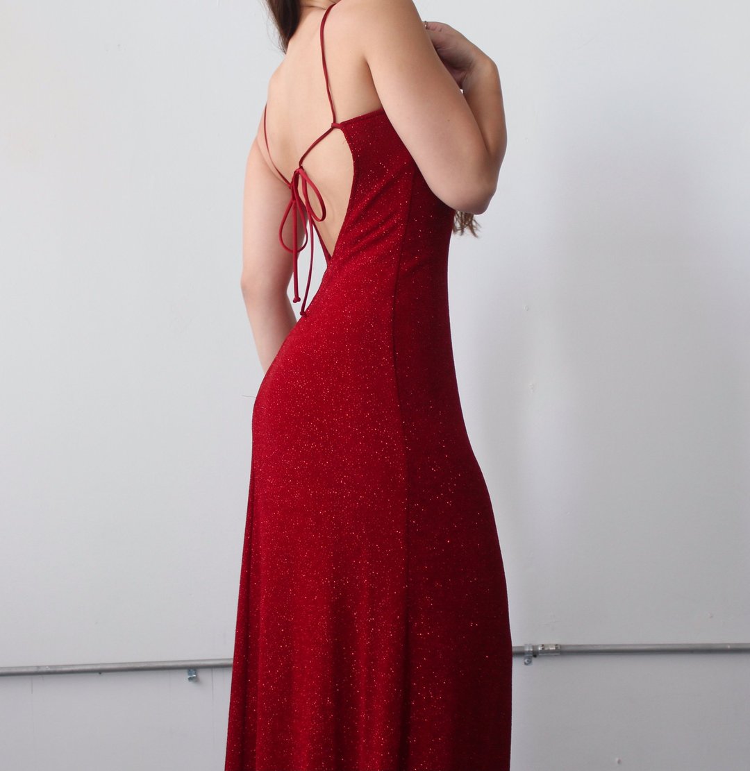 90s Sparkling Ruby Gown | Wornable | Philadelphia, PA