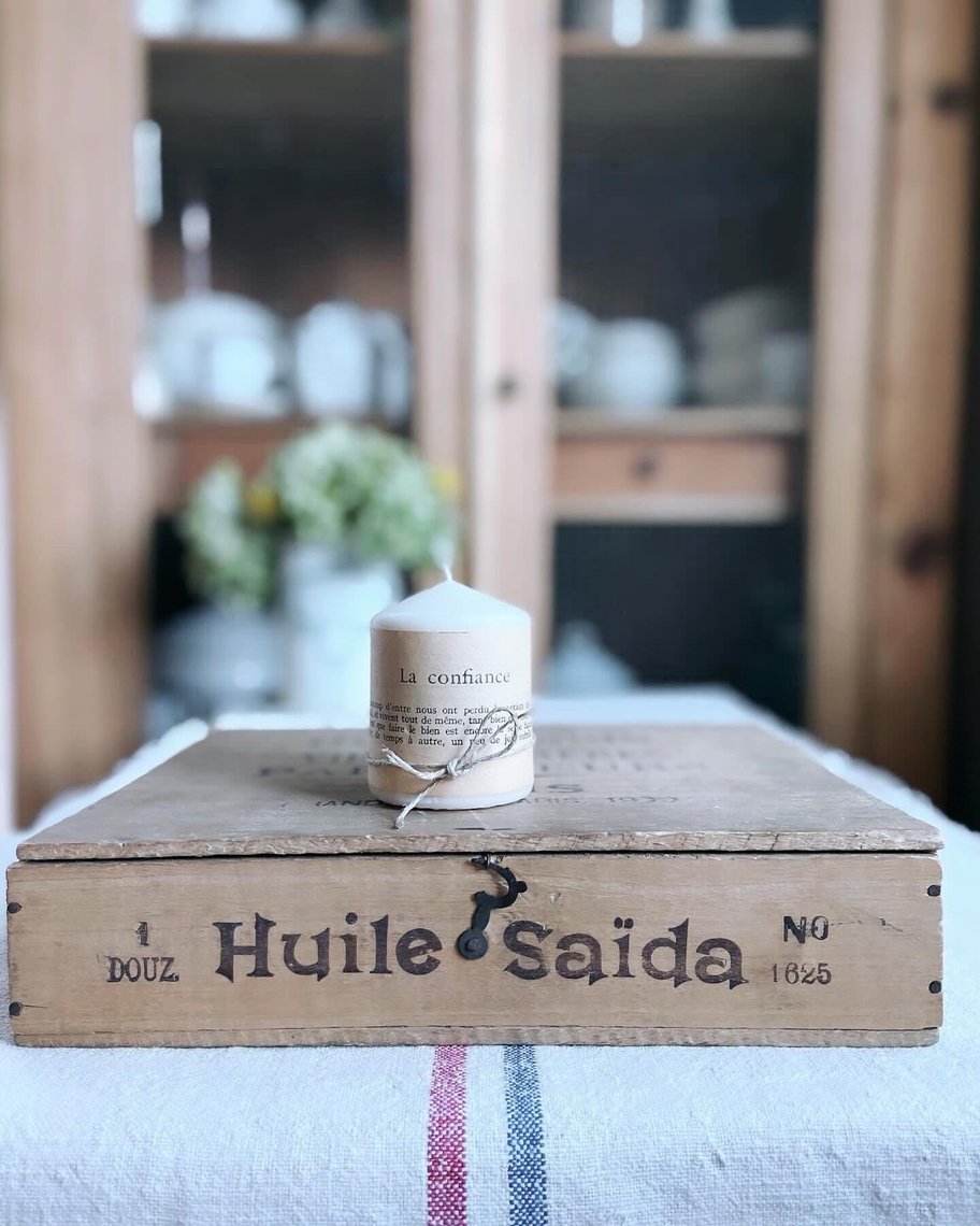 Beautiful rare find rustic vintage French perfume box with original ...