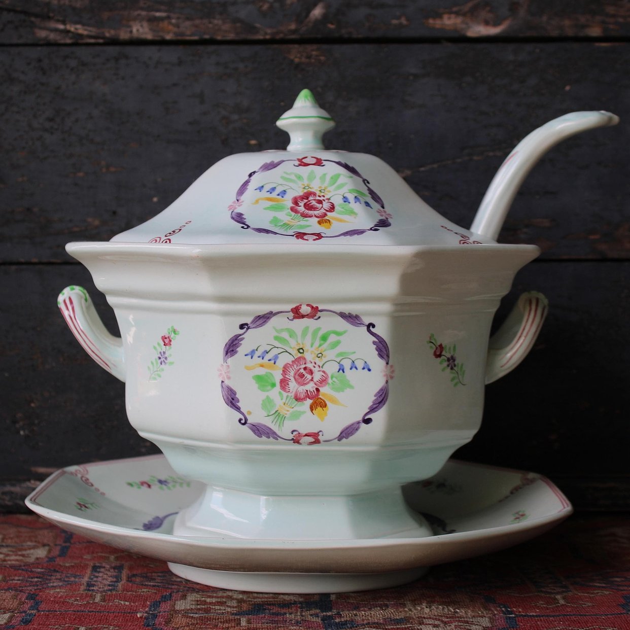 Rare Antique of Hand Painted English Adams Calyx | Robins Egg Bleu Nest ...