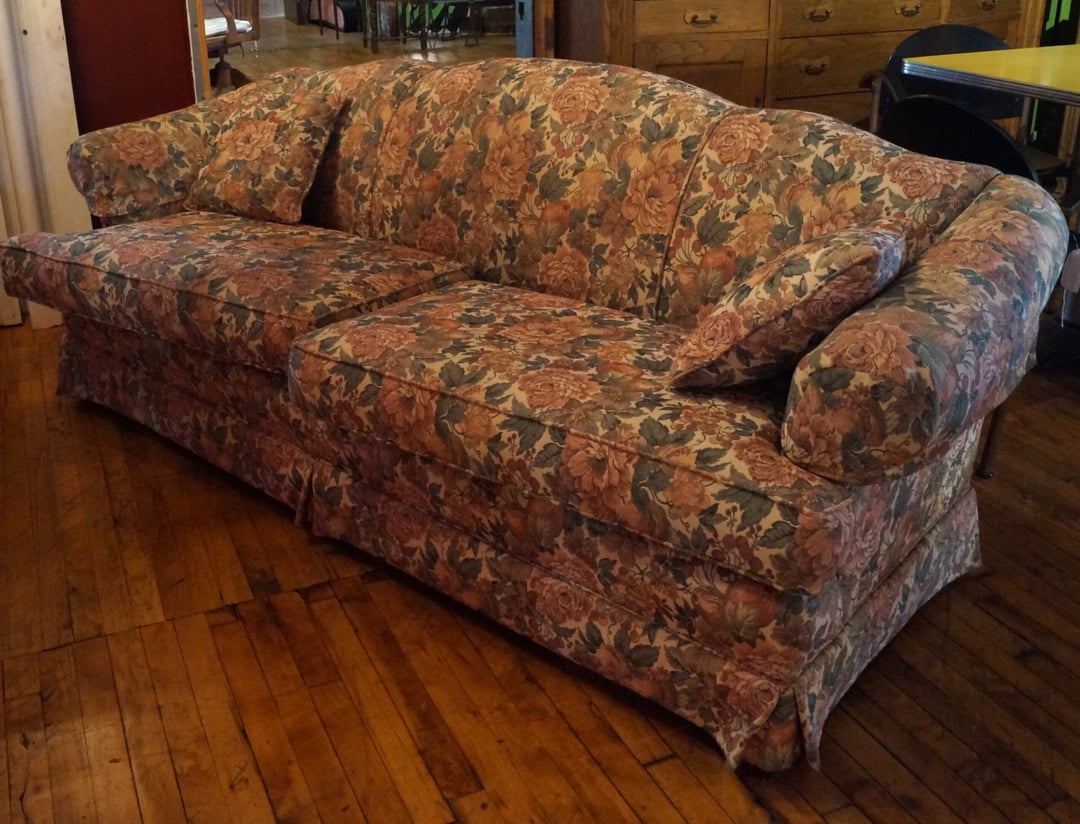 Contemporary Floral Pattern Couch | Salvage One | Chicago, IL