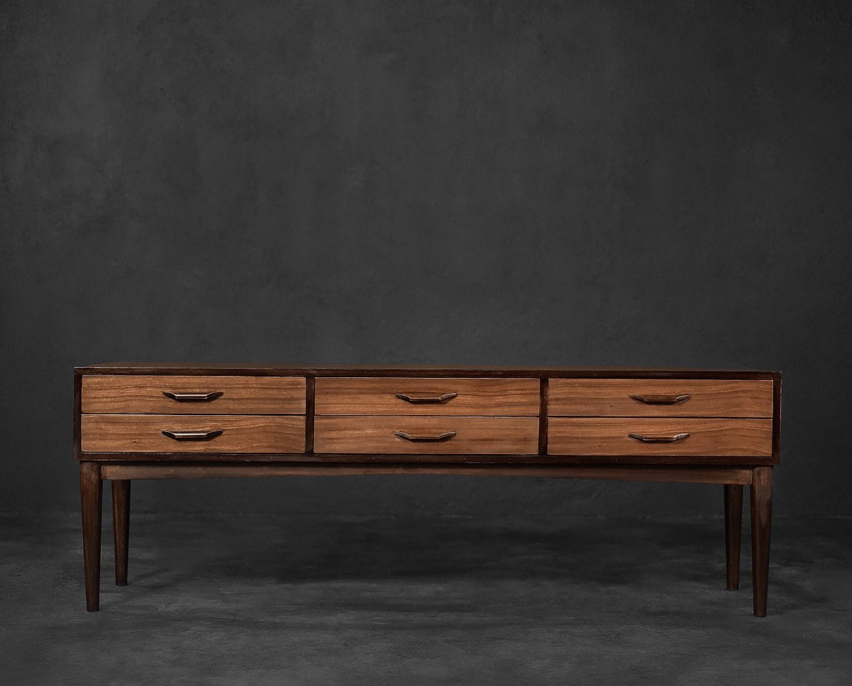 Vintage Low Mid-Century Danish Modern Mahogany Sideboard with | Garage ...