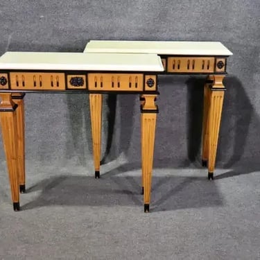 Pair of Fine Quality Neoclassical Style Console Tables | Vintage Modern ...
