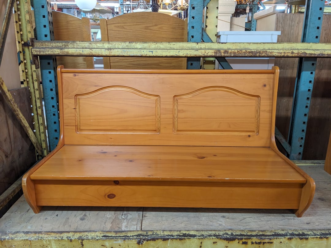Wooden Kids Bench With Storage | Earthwise Architectual Salvage ...