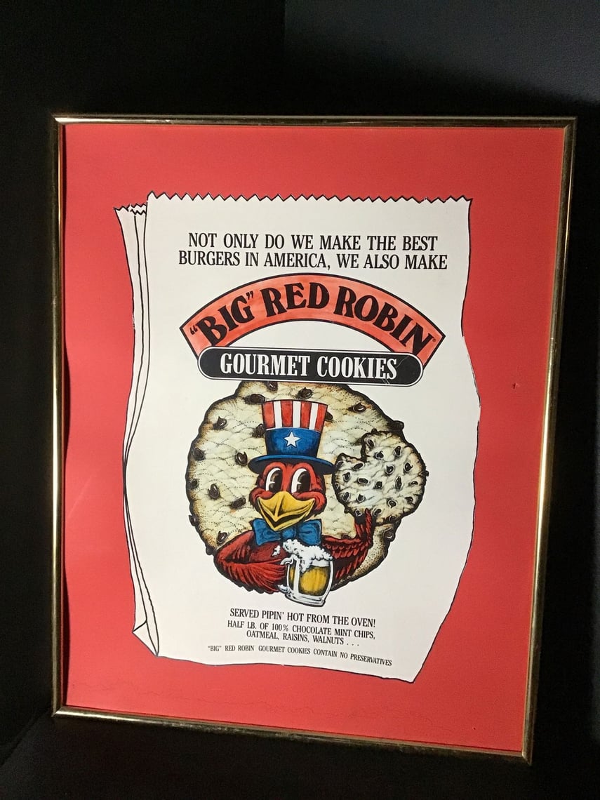 Vintage Red Robin Poster (Seattle) | Second Use | Seattle and Tacoma, WA