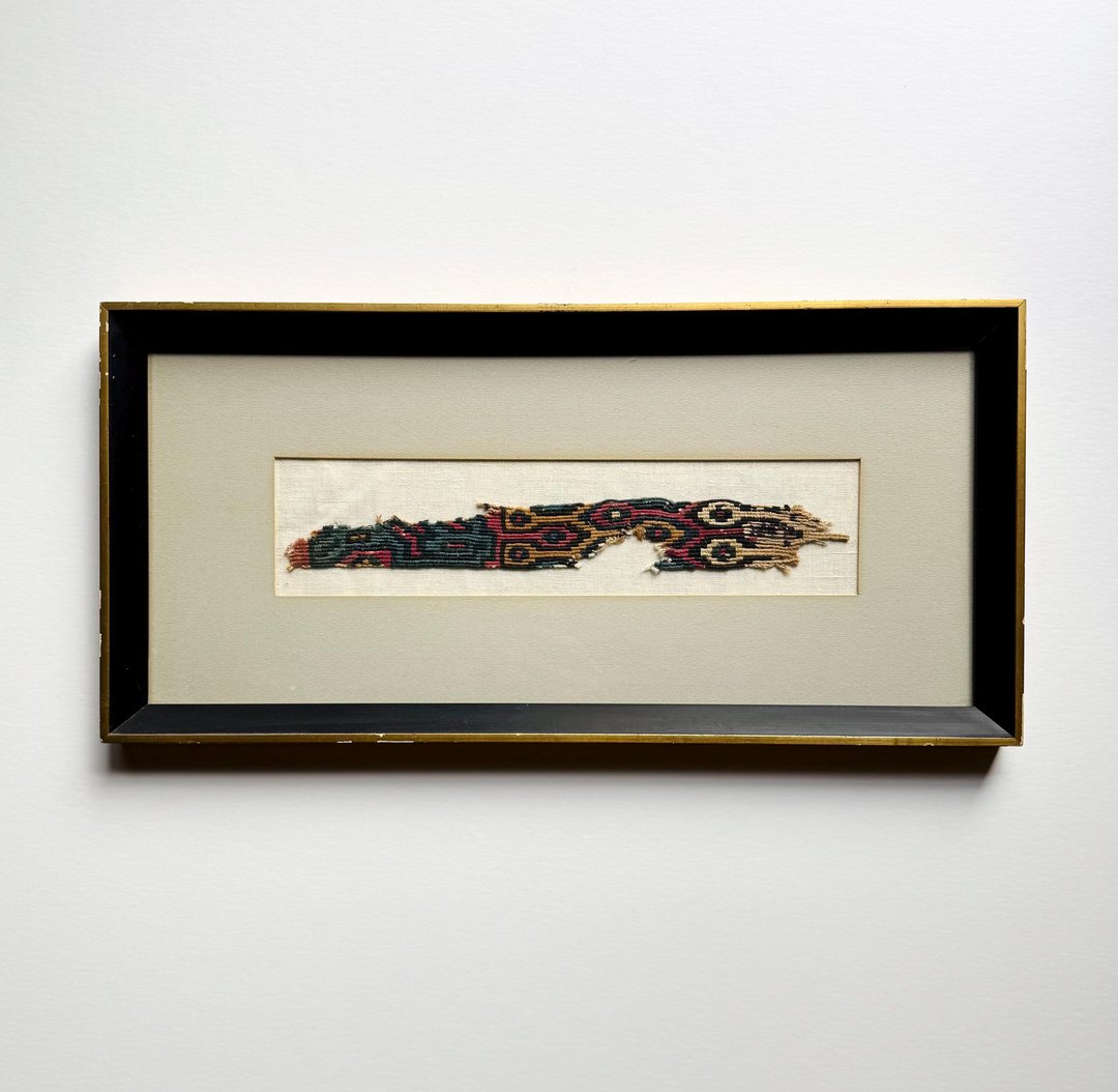 Ancient Nazca Nasca Pre Colombian Peruvian Textile Fragment, Framed ...