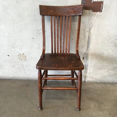 Antique Tiger Oak Desk Chair | Urban Americana | Long Beach, CA
