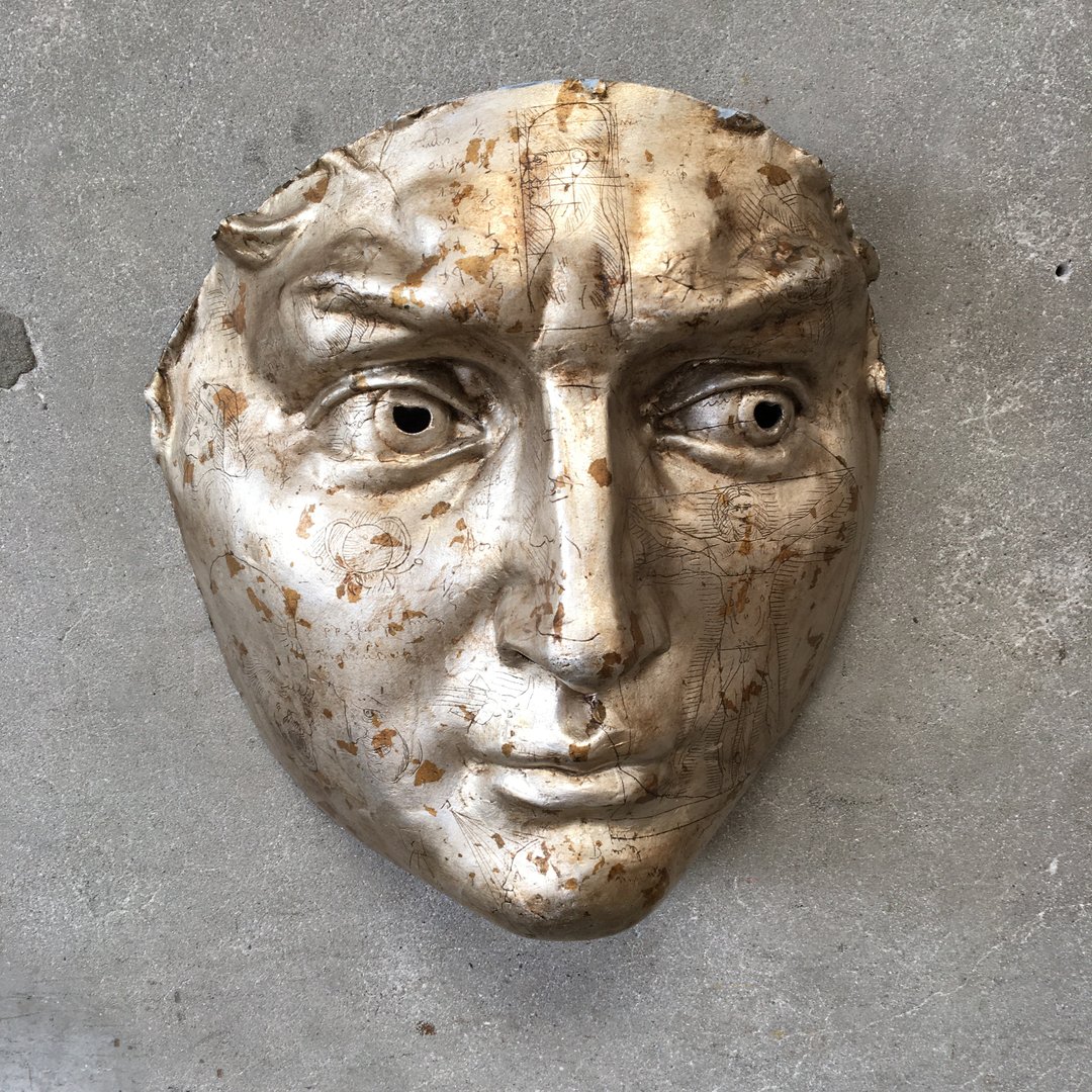 Paper Mache Sculpture of David's Face With Engravings | Urban Americana ...