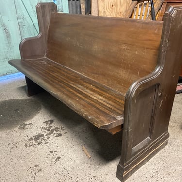 Mahogany Church Pew 55” x 36.25” x 23” | Earthwise Architectual Salvage ...