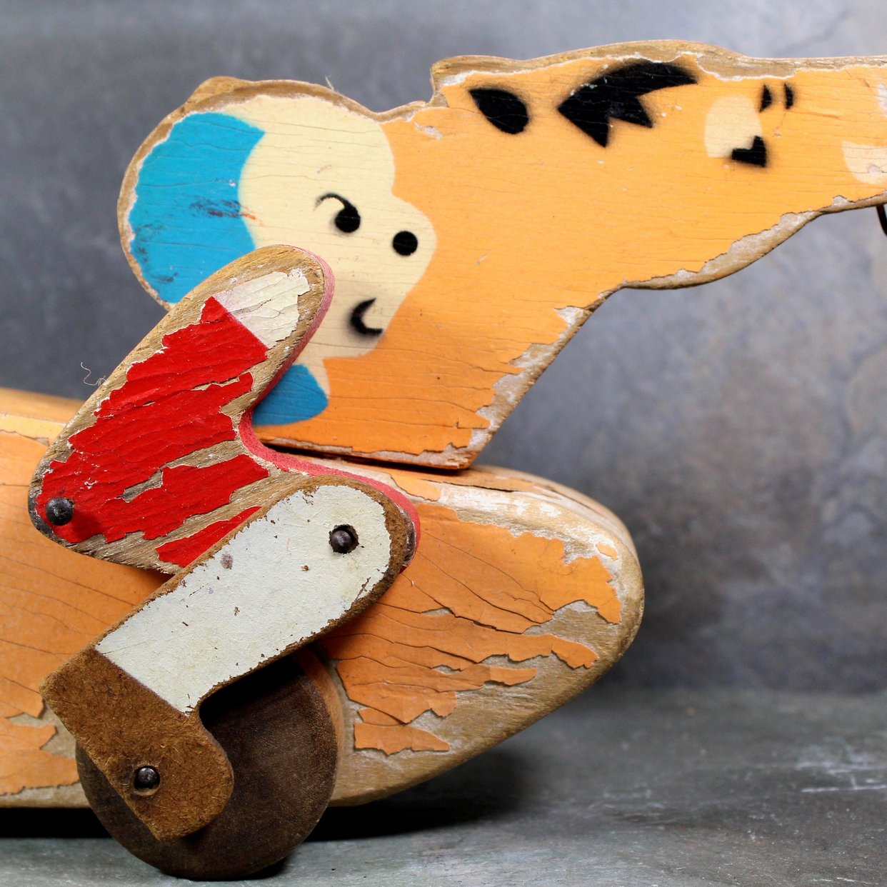 FOR TOY COLLECTORS! Vintage Wooden Horse with Rider | Bixley ...