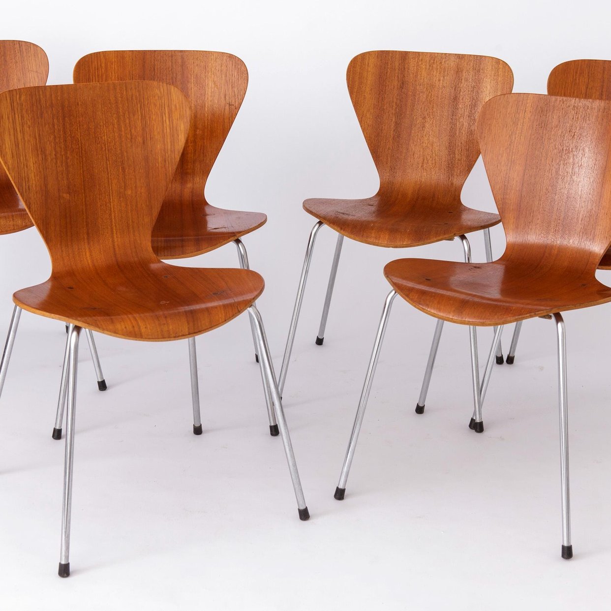 Set of 6 Vintage Stacking Chairs, 1960s, Teak - | 1001 Vintage Chairs ...
