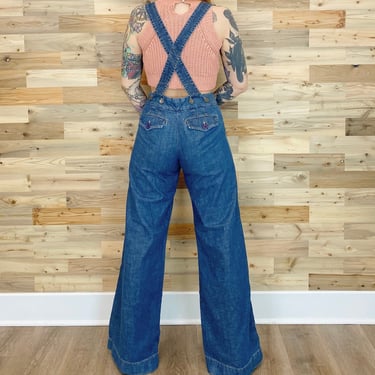 Y2K London Jean Suspender Low Rise Bell Bottom Overalls | Noteworthy ...