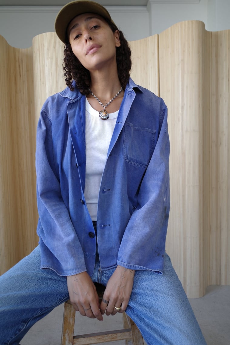 Distressed French Chore Jacket | Roam Vintage | Los Angeles, CA