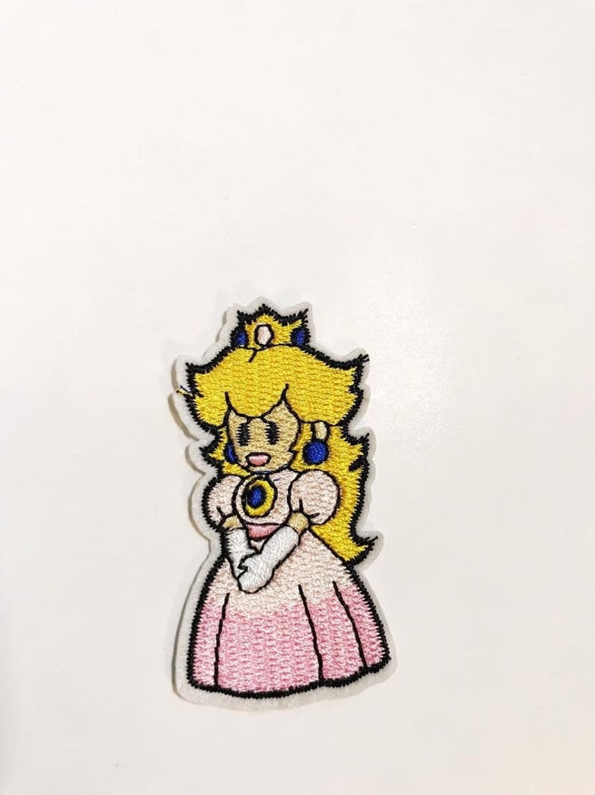 Princess Patch Nintendo Peach Patch Embroidered Iron on Badge Applique ...