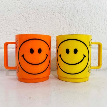 Vintage Deka Smiley Face Mug Coffee Cup Plastic | Check Engine Vintage ...