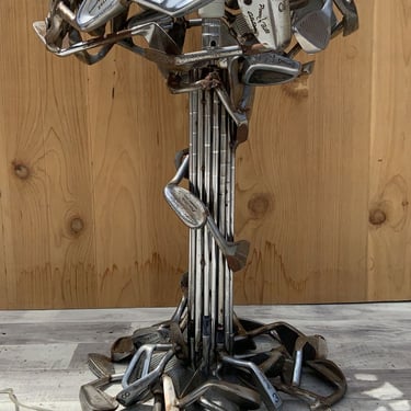 Vintage Hand Forged Tall Golf Club Table Lamp | Vintage Grind House ...