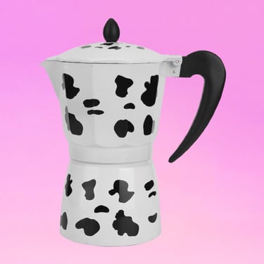 Mooka Cow Print Stovetop Espresso Pot | Friends - Brooklyn, NY | ATTIC